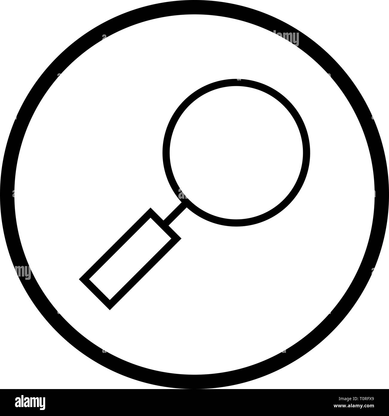 Illustration Magnifying Glass Icon Stock Photo - Alamy