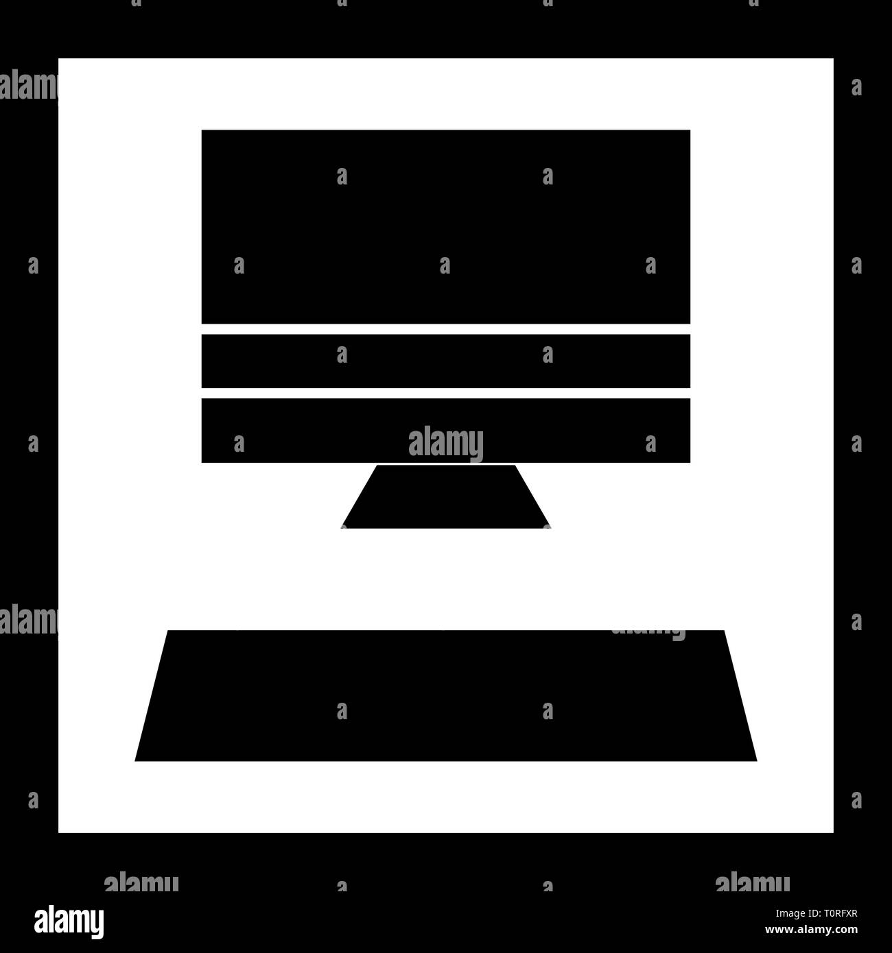 Computer Icon Black and White Stock Photos & Images - Alamy