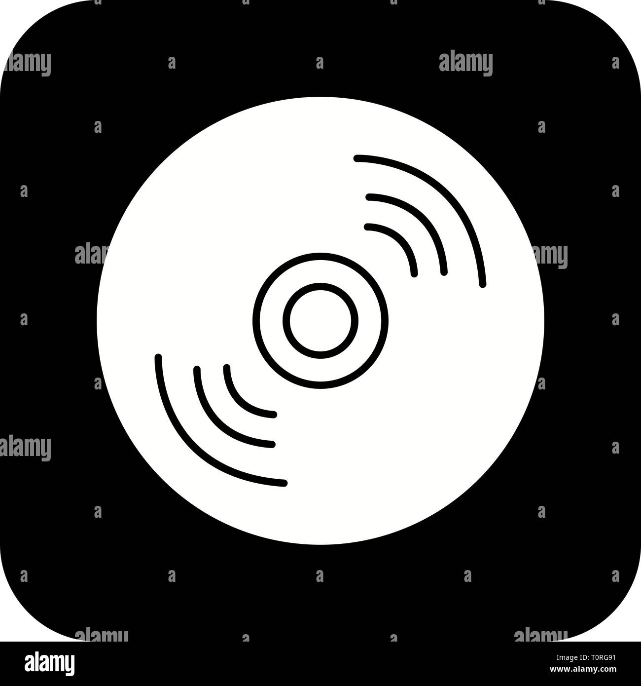 Illustration Compact Disk Icon Stock Photo - Alamy