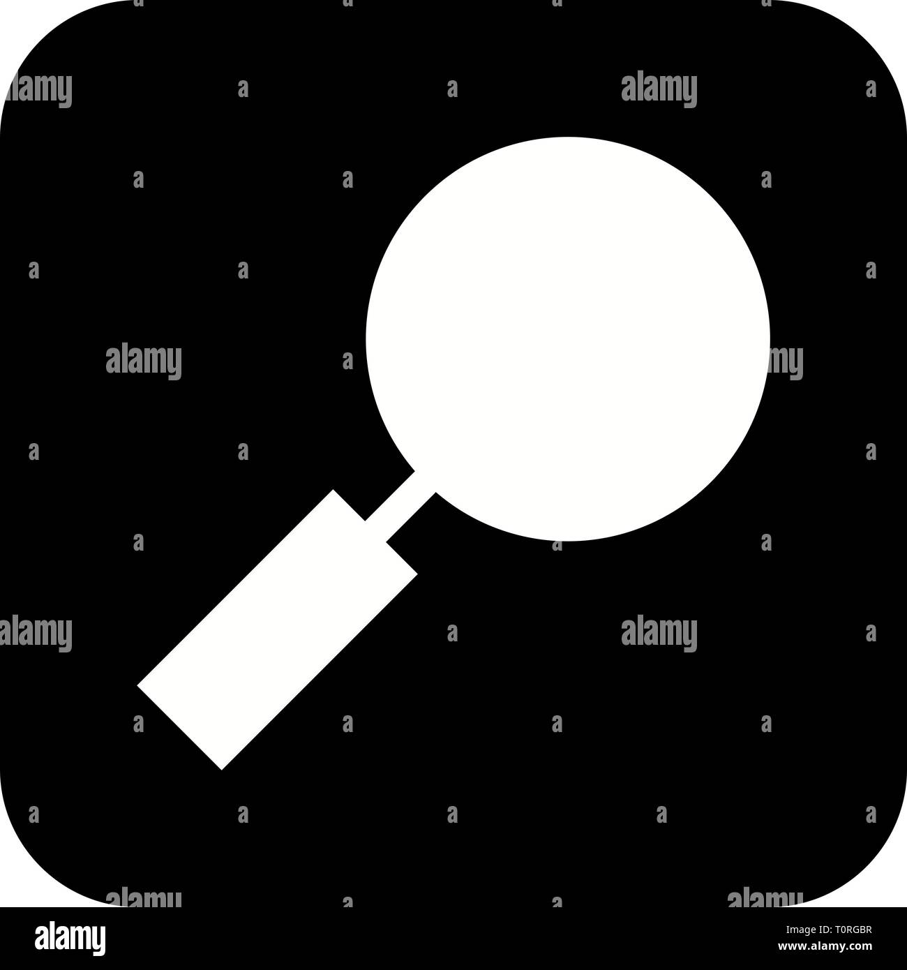 Illustration Magnifying Glass Icon Stock Photo - Alamy
