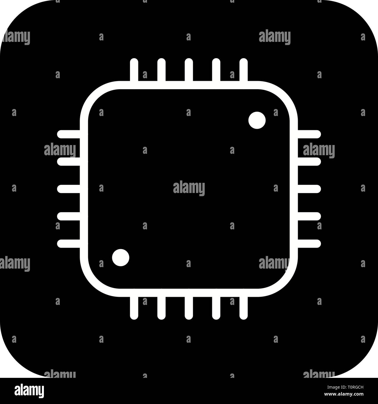 Illustration Processor Icon Stock Photo - Alamy