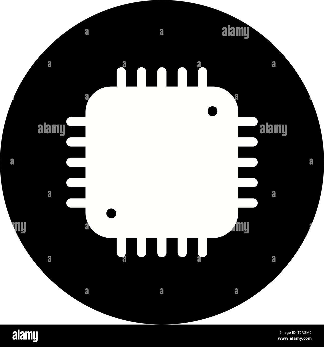 Illustration Processor Icon Stock Photo - Alamy