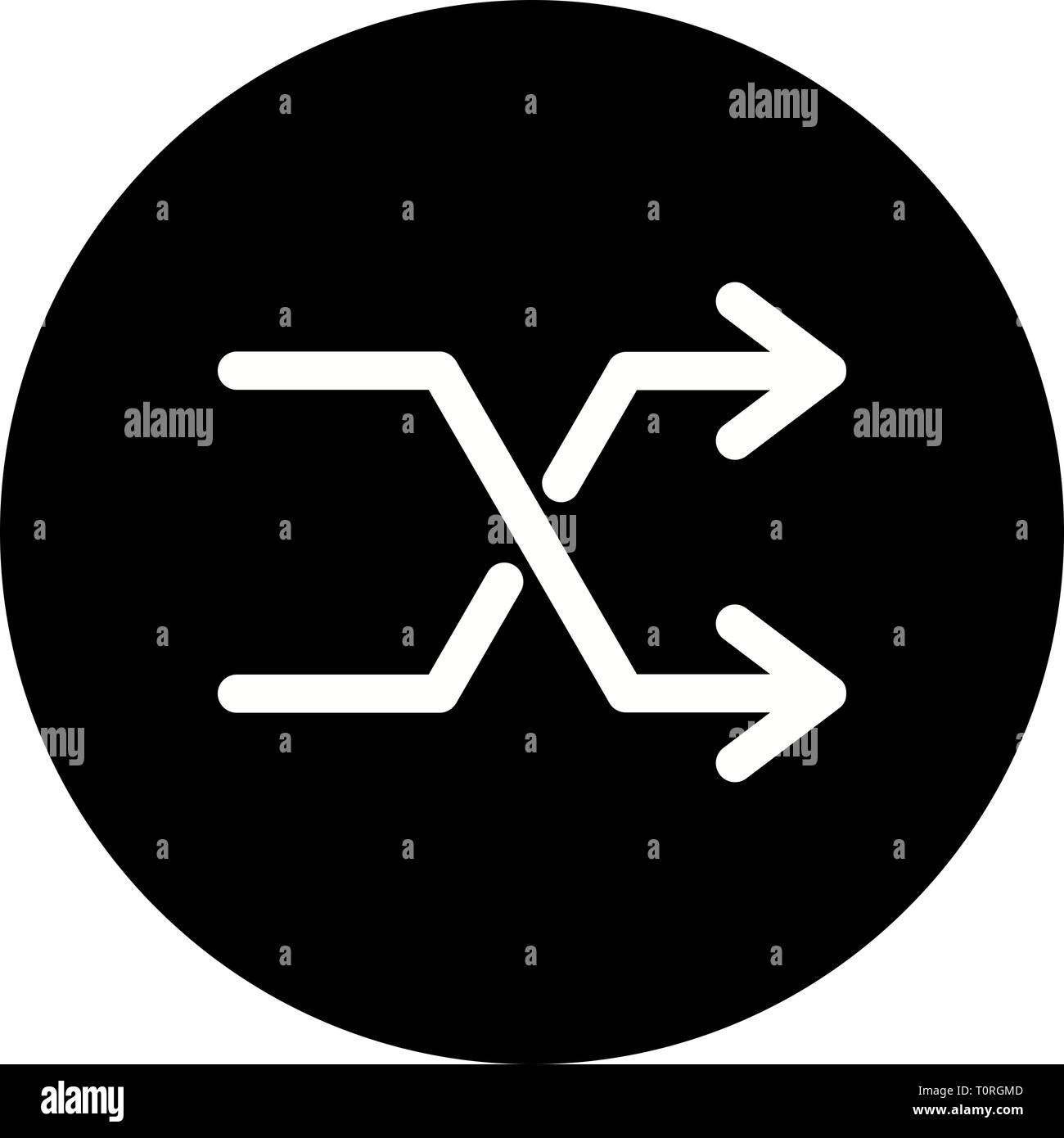 Illustration Shuffle Icon Stock Photo - Alamy