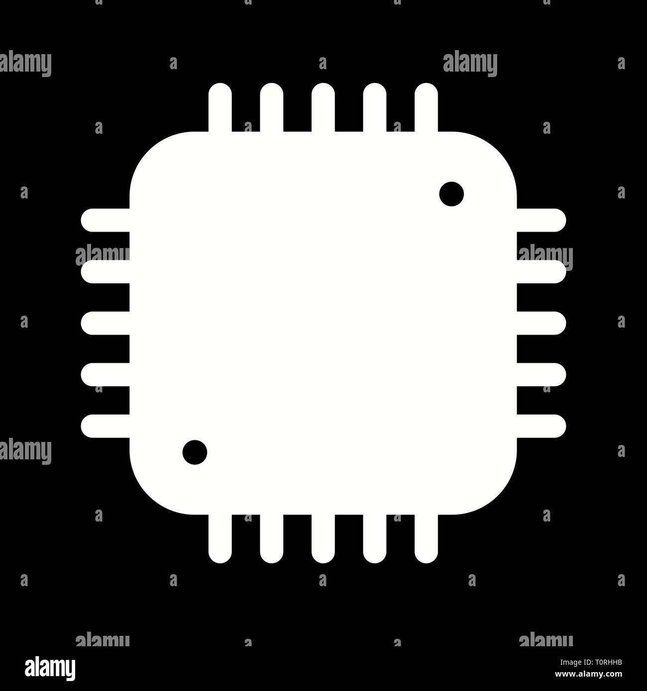 Illustration Processor Icon Stock Photo - Alamy