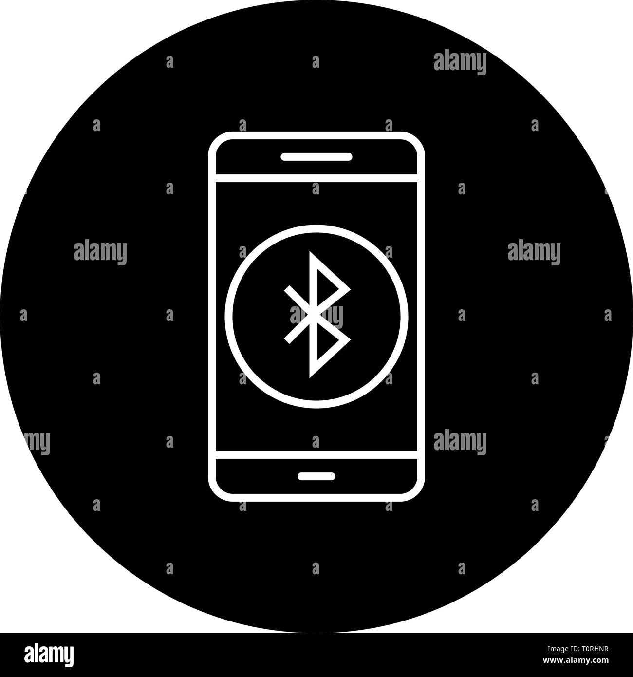Illustration Bluetooth Mobile Application Icon Stock Photo - Alamy