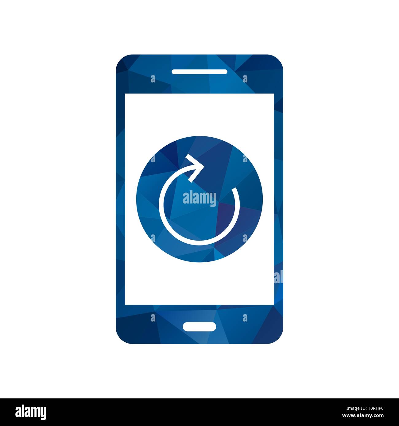 Illustration Reset Mobile Application Icon Stock Photo - Alamy