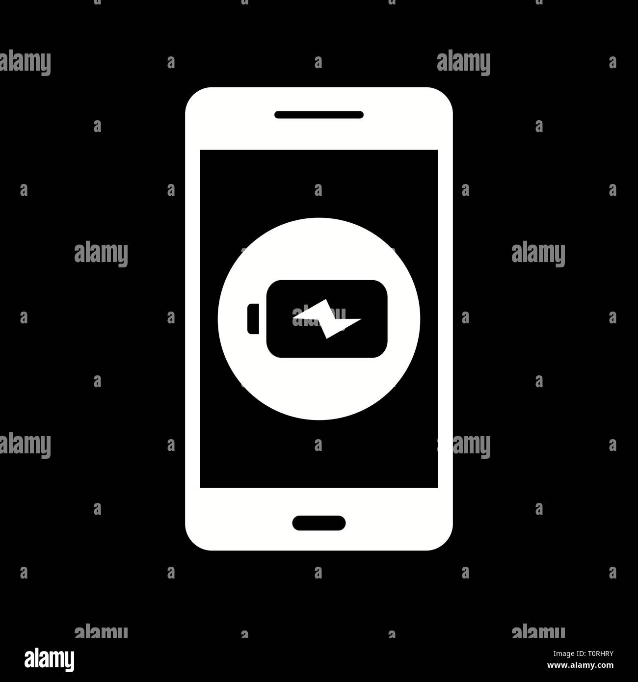 Illustration Charging Mobile Application Icon Stock Photo - Alamy
