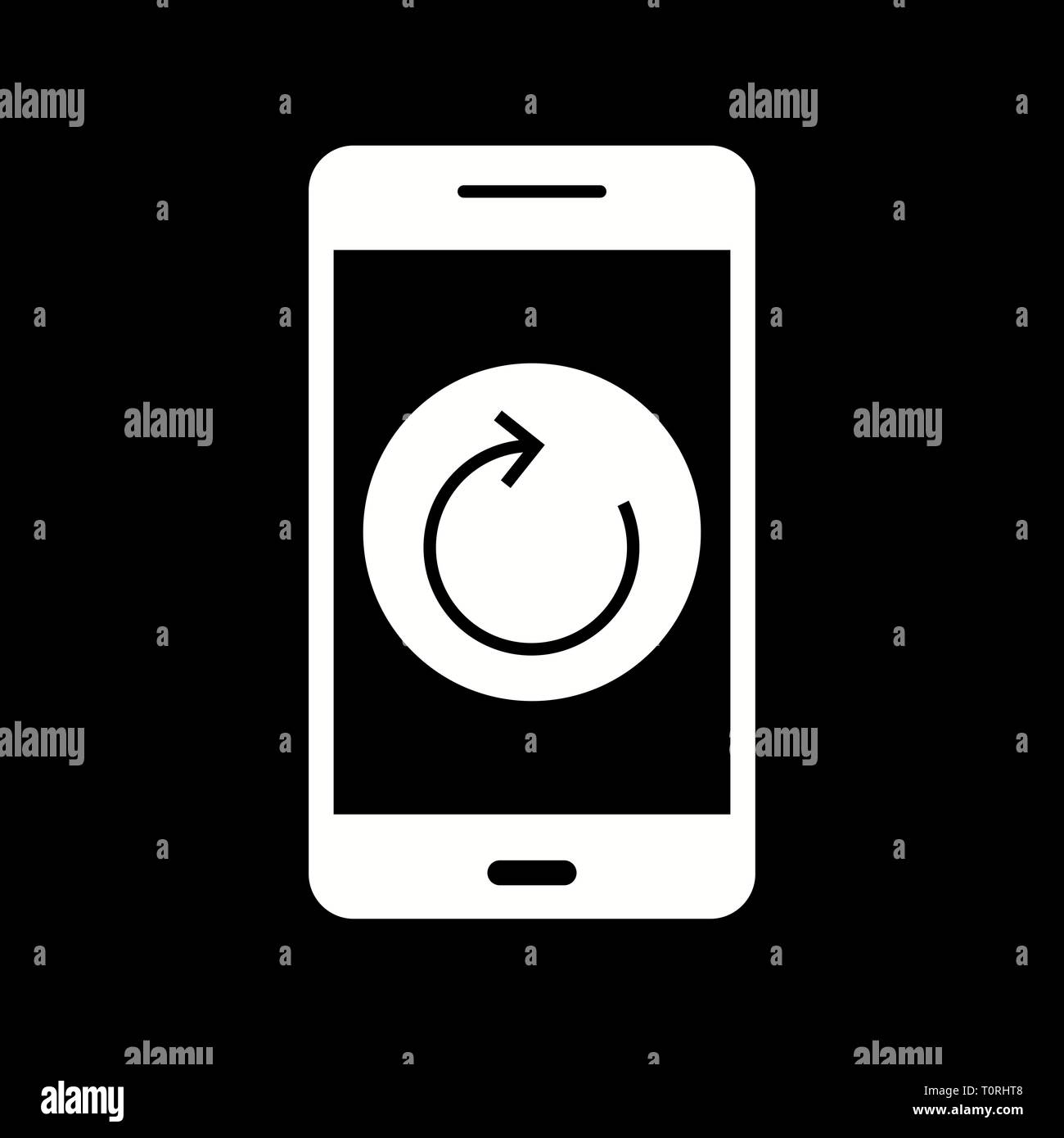 Illustration Reset Mobile Application Icon Stock Photo - Alamy