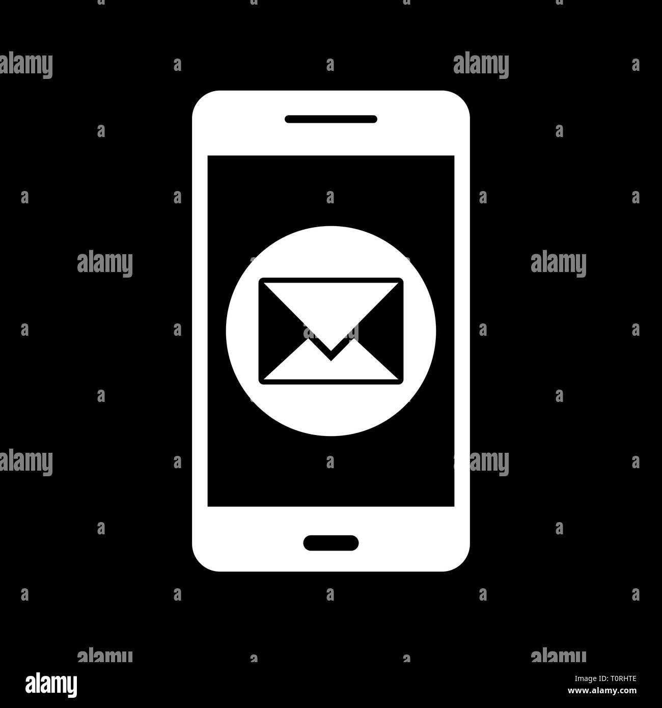 Illustration Message Mobile Application Icon Stock Photo - Alamy