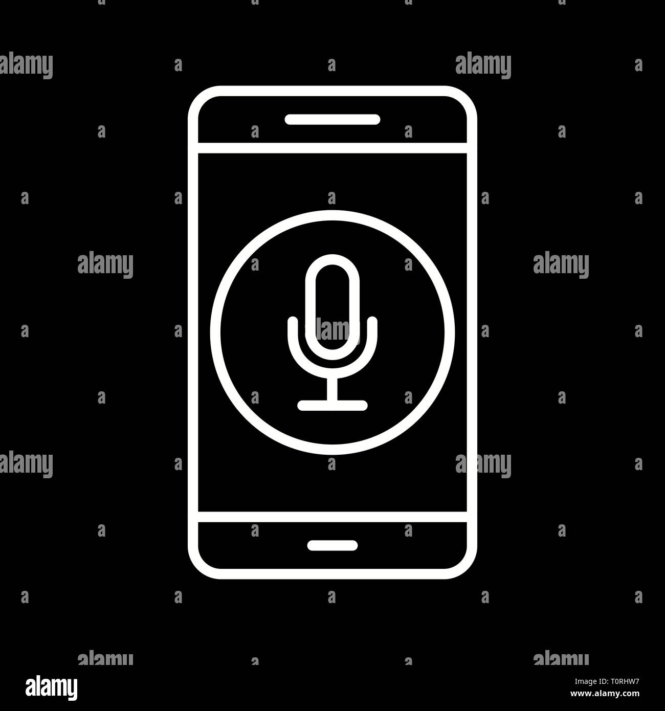 Illustration Microphone Mobile Application Icon Stock Photo - Alamy