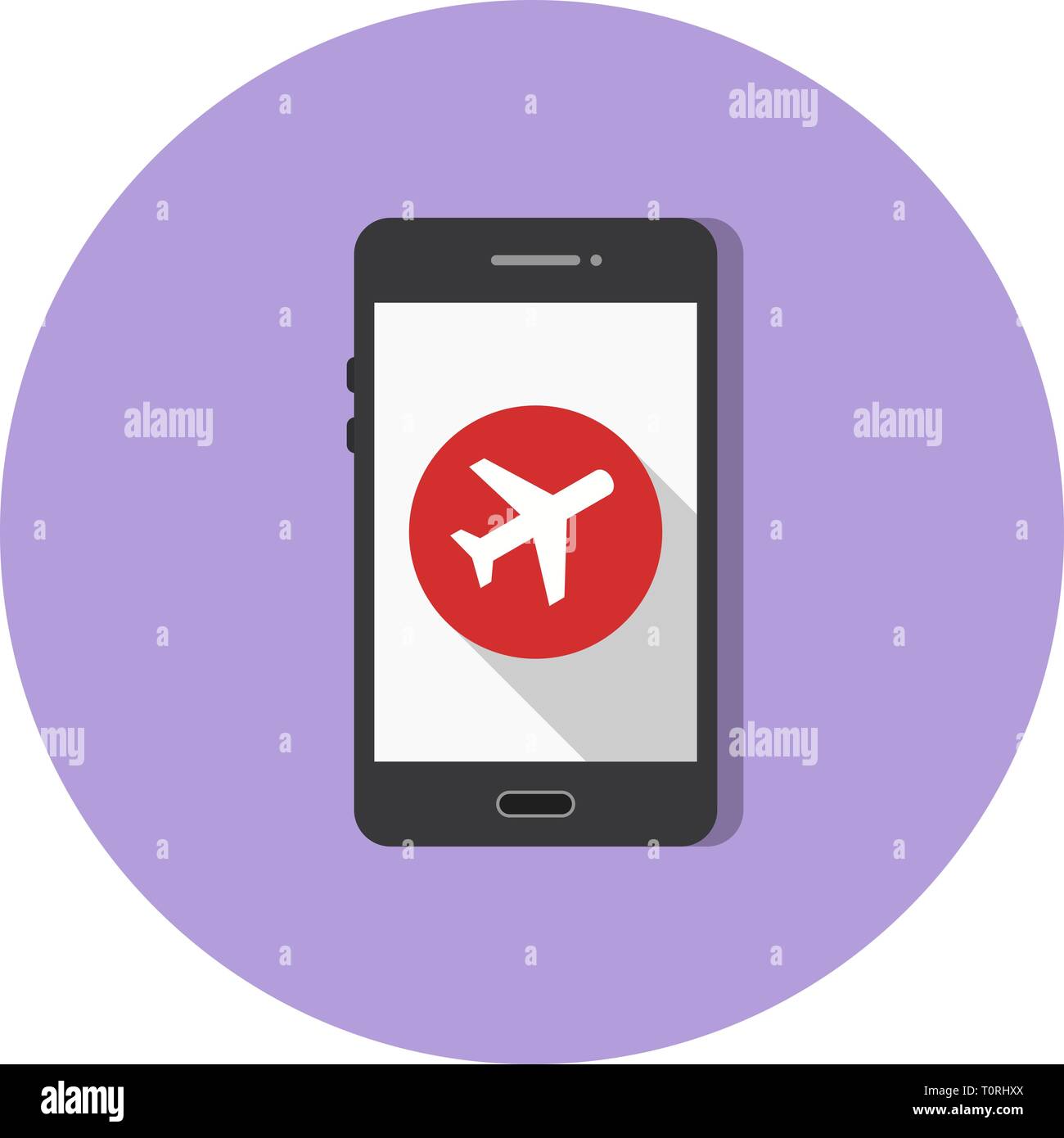Illustration Airplane Mode Mobile Application Icon Stock Photo - Alamy