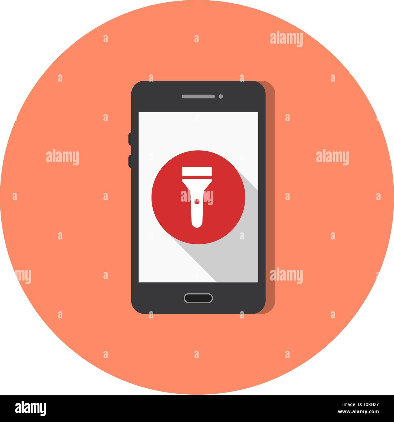 Illustration Flash Light Mobile Application Icon Stock Photo - Alamy