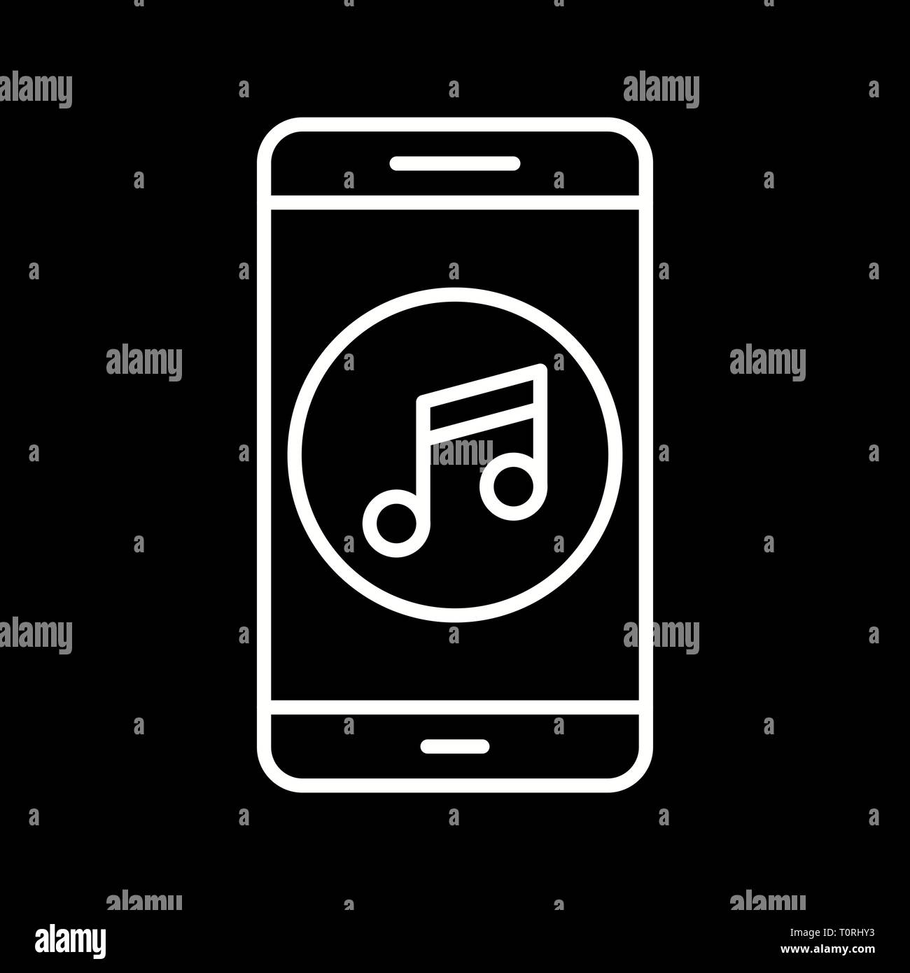 Illustration Music Mobile Application Icon Stock Photo - Alamy