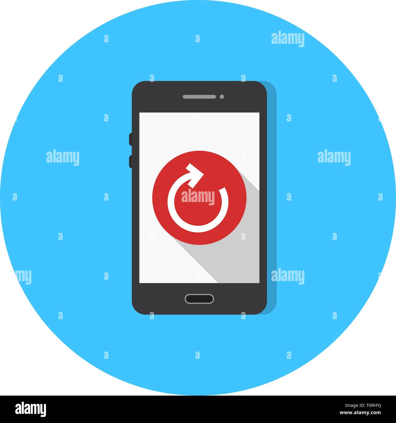 Illustration Reset Mobile Application Icon Stock Photo - Alamy