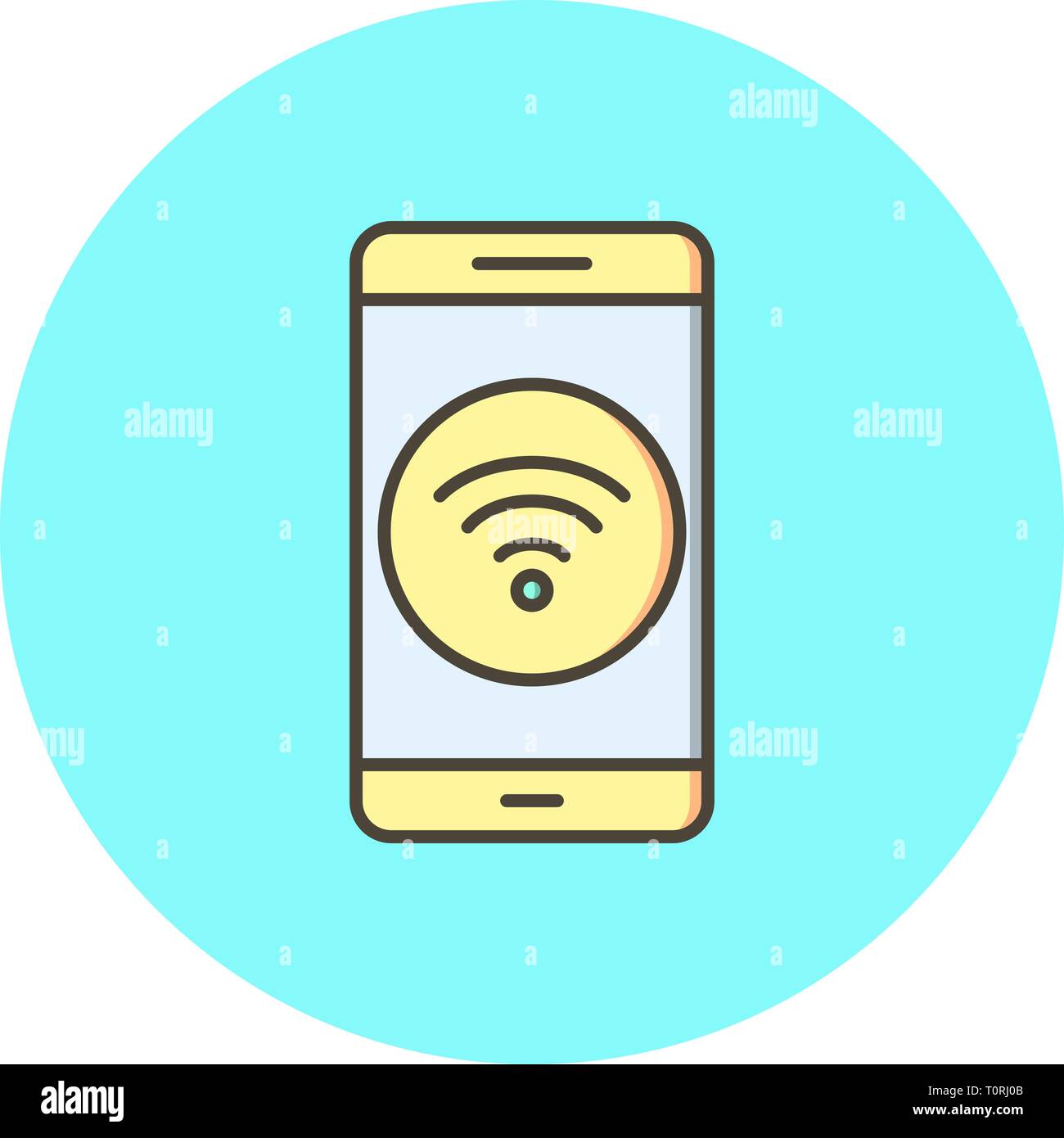 Illustration Wifi Mobile Application Icon Stock Photo - Alamy