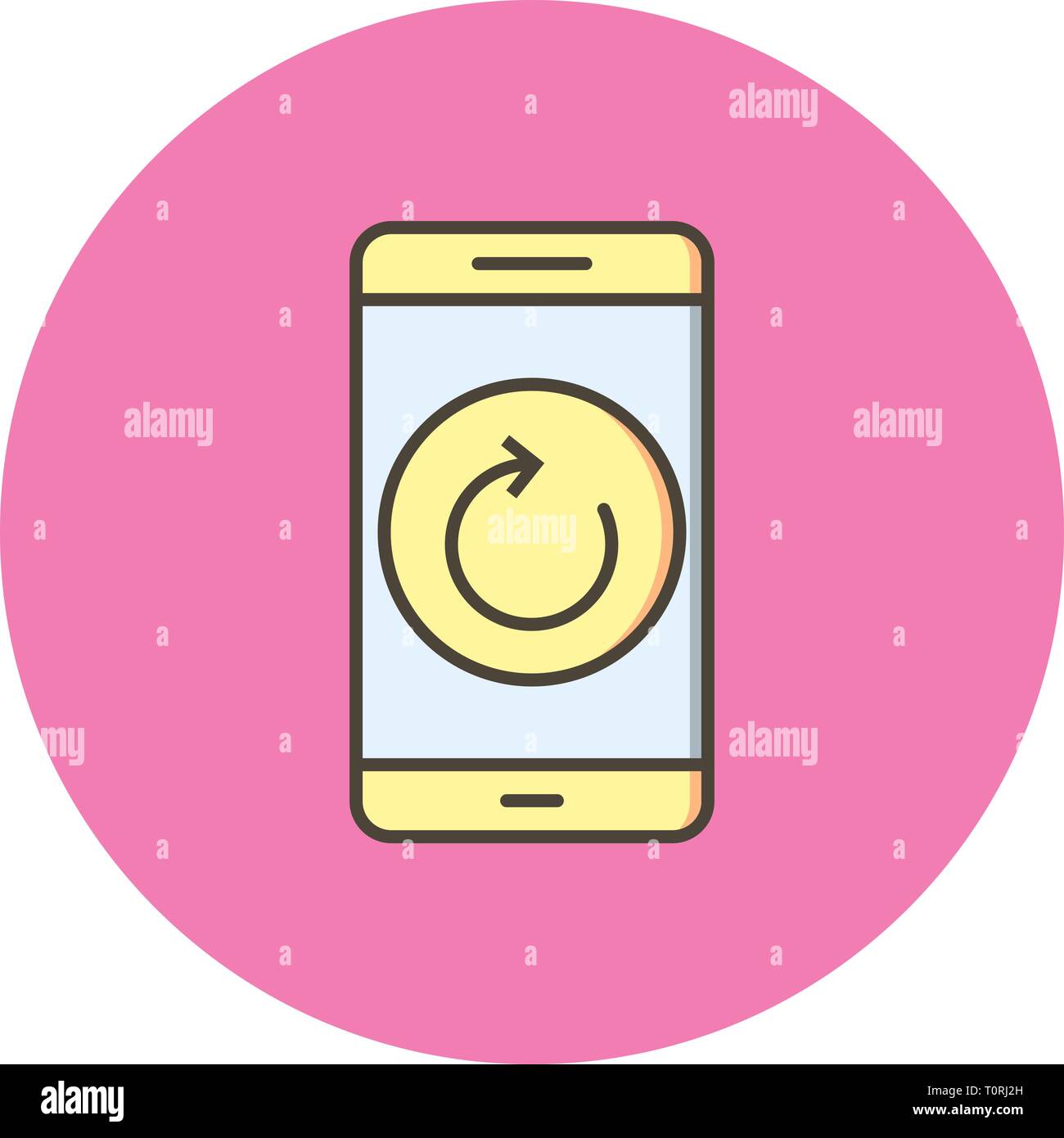 Illustration Reset Mobile Application Icon Stock Photo - Alamy