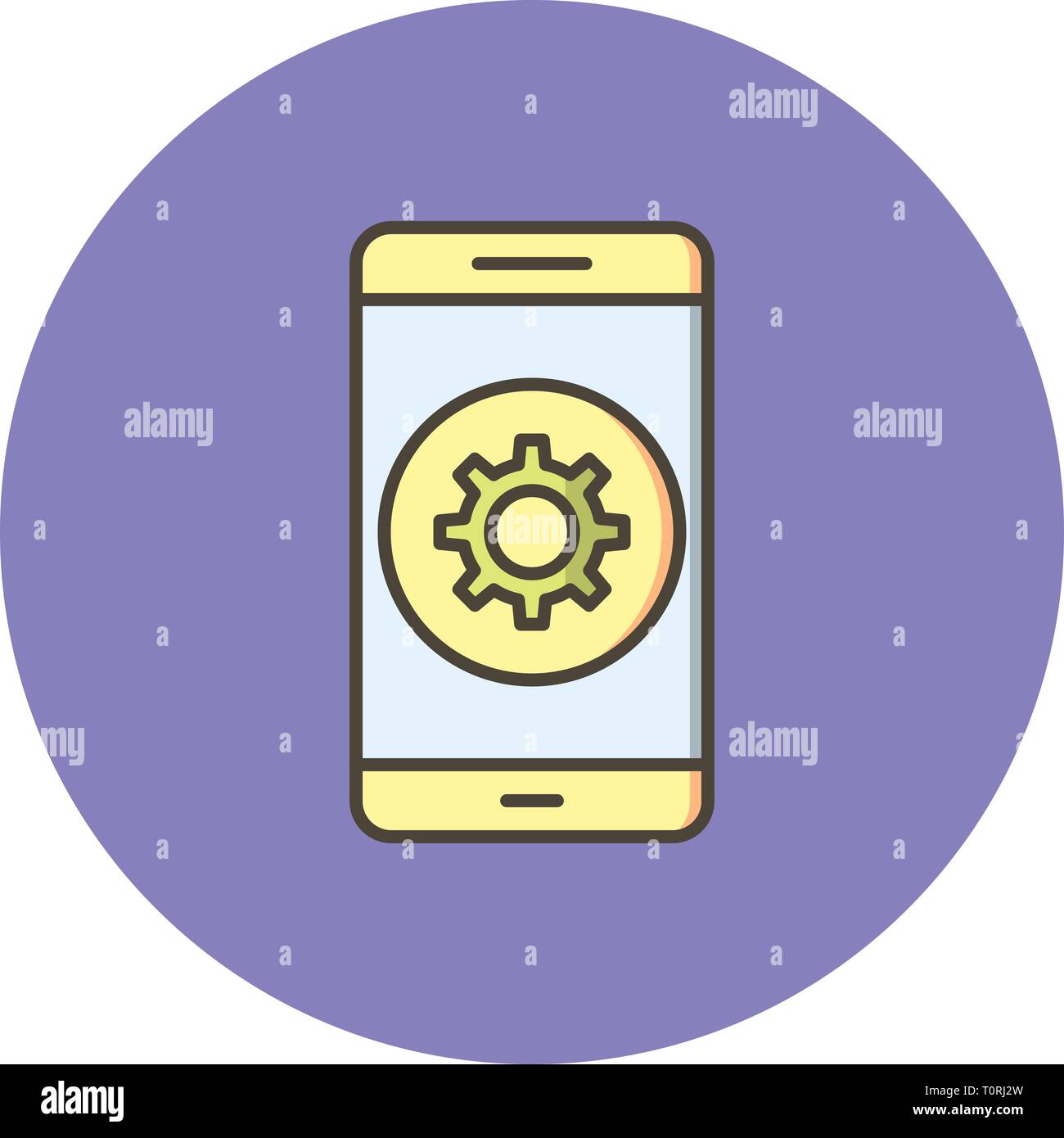 Illustration Setting Mobile Application Icon Stock Photo - Alamy
