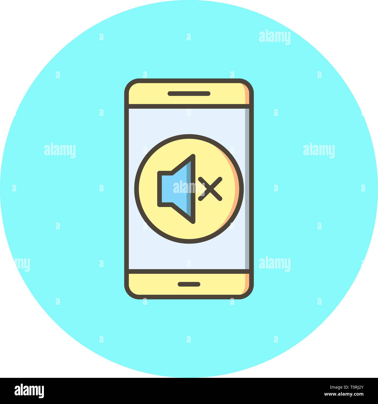 Illustration Silent Mobile Application Icon Stock Photo - Alamy