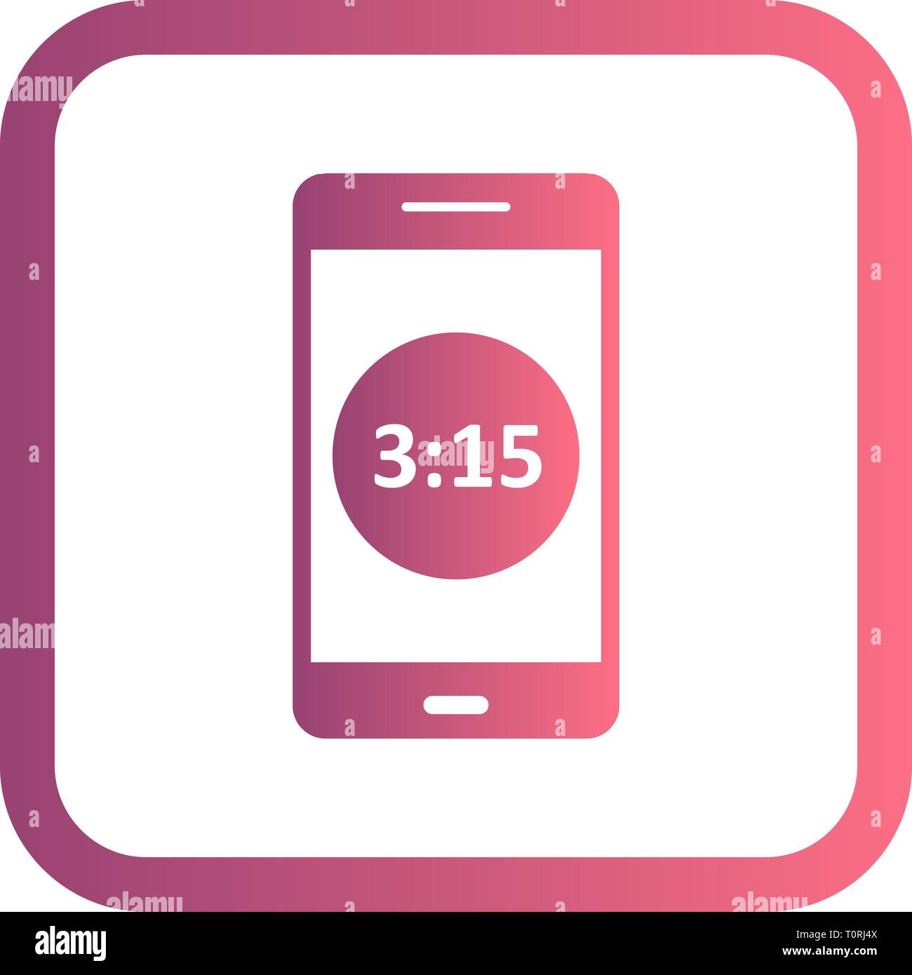 Illustration Time Display Mobile Application Icon Stock Photo - Alamy