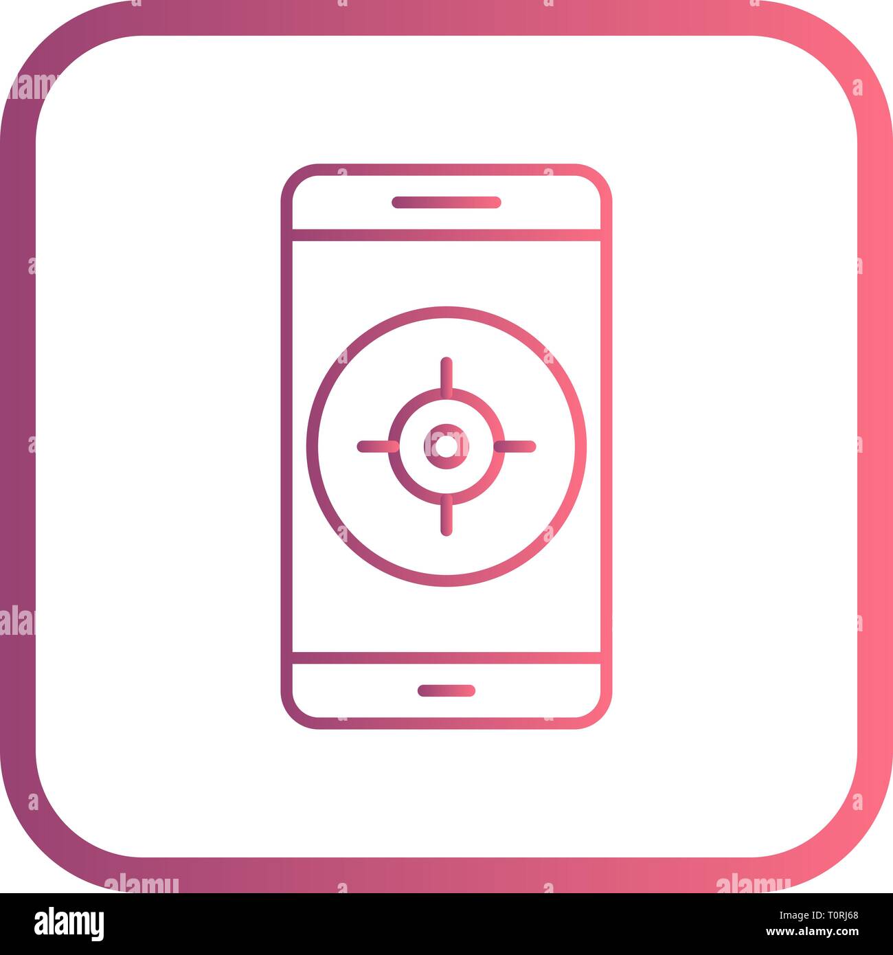 Illustration GPS Mobile Application Icon Stock Photo - Alamy