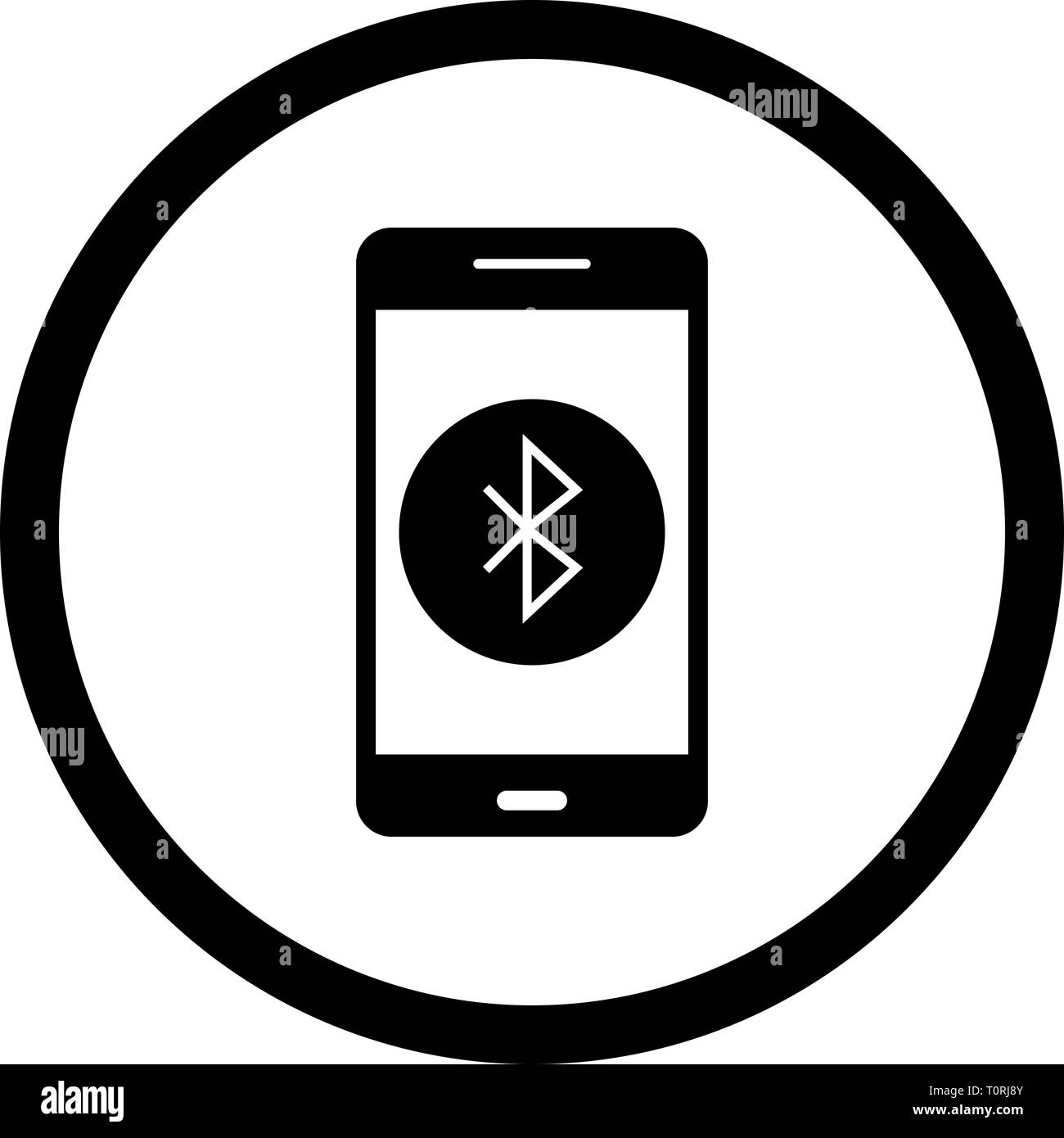 Illustration Bluetooth Mobile Application Icon Stock Photo - Alamy