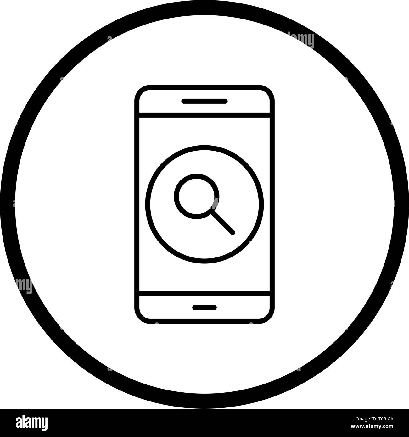 Illustration Search Mobile Application Icon Stock Photo - Alamy