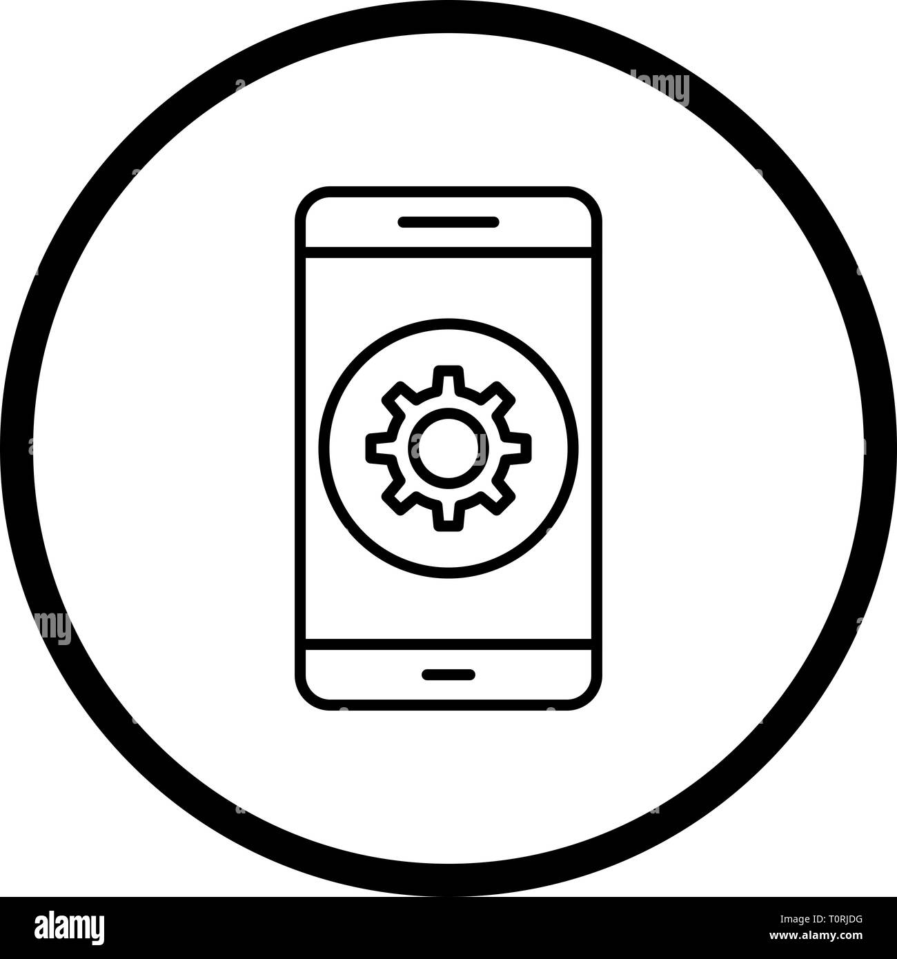 Illustration Setting Mobile Application Icon Stock Photo - Alamy