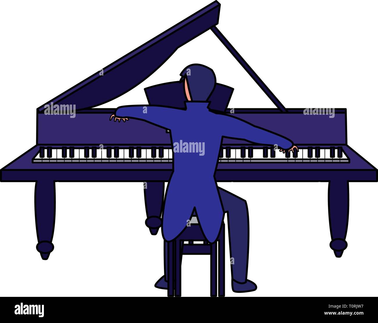 Pianist character Stock Vector Images - Alamy