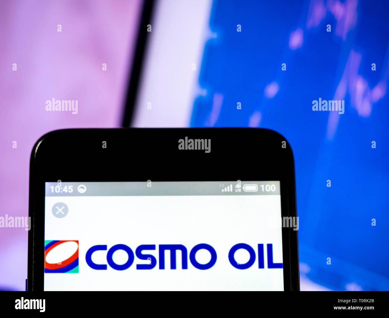 Cosmo Oil Company, Limited logo seen displayed on smart phone Stock ...