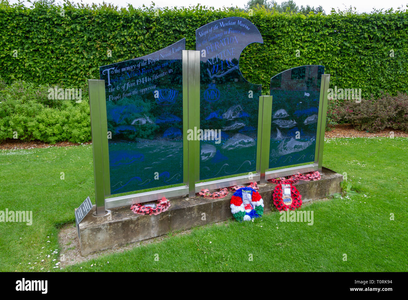 Memorial to the Royal Navy units of Operation Neptune on D-Day, 6th ...