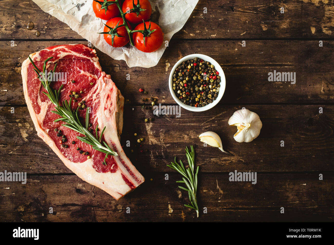Raw marbled meat steak Stock Photo - Alamy