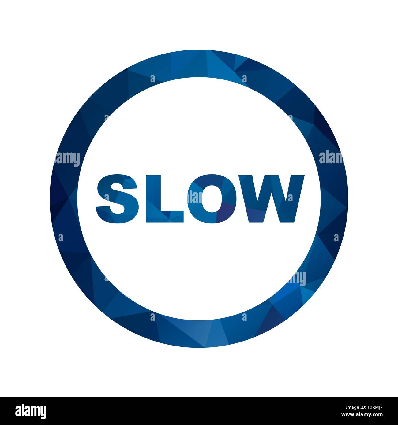 Road signs slow Cut Out Stock Images & Pictures - Alamy