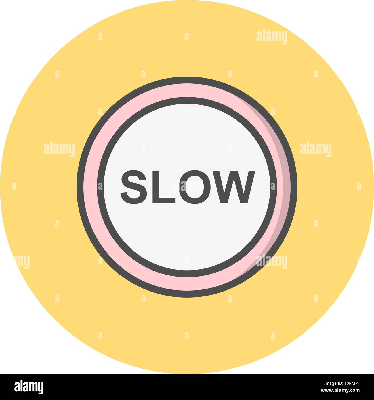 Illustration Slow Icon Stock Photo - Alamy