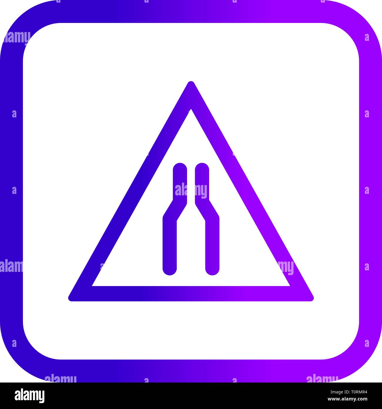 Narrow carriageway icon hi-res stock photography and images - Alamy