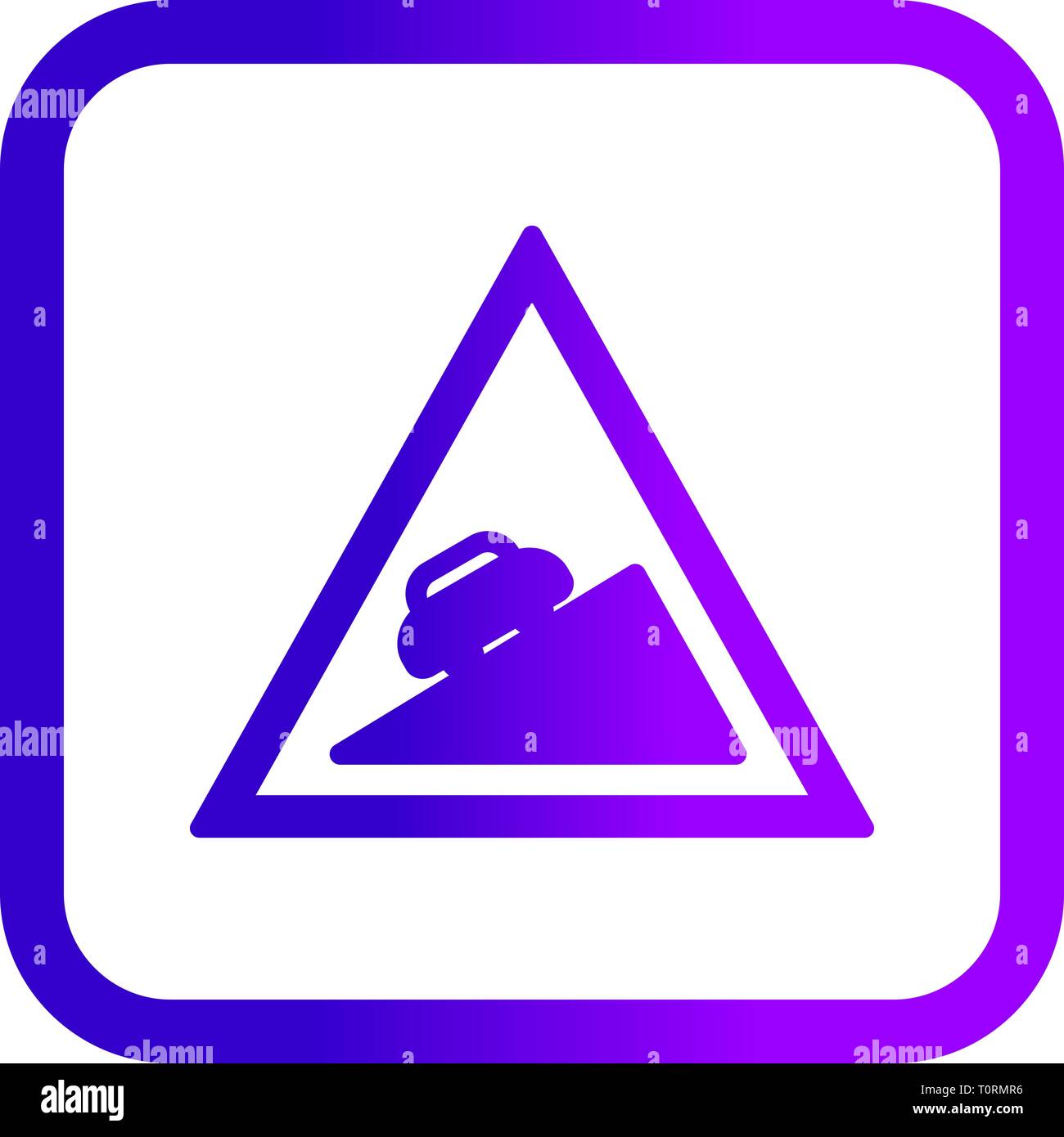 Illustration Steep ascent Icon Stock Photo - Alamy