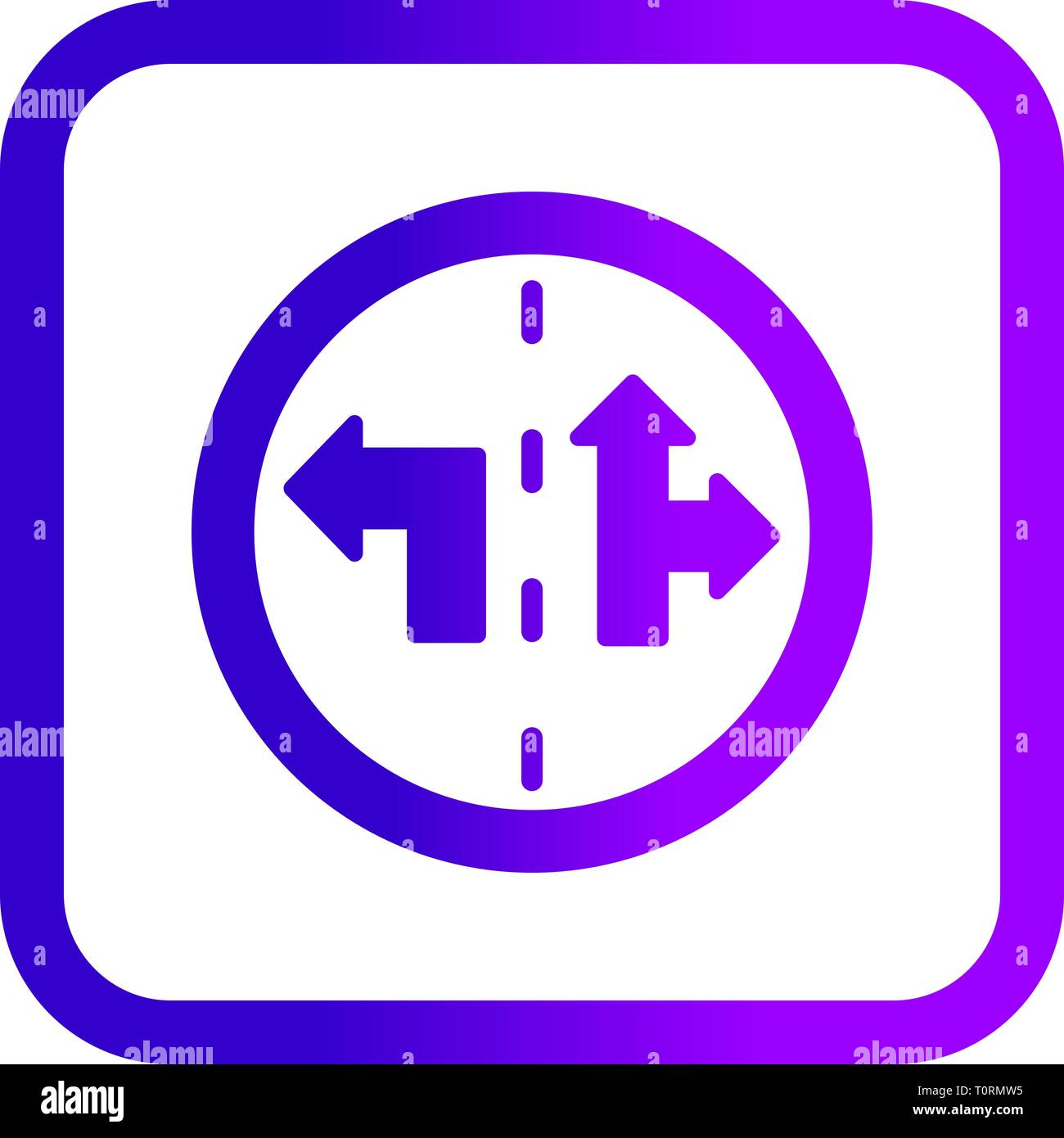 Illustration Lane control sign Icon Stock Photo - Alamy