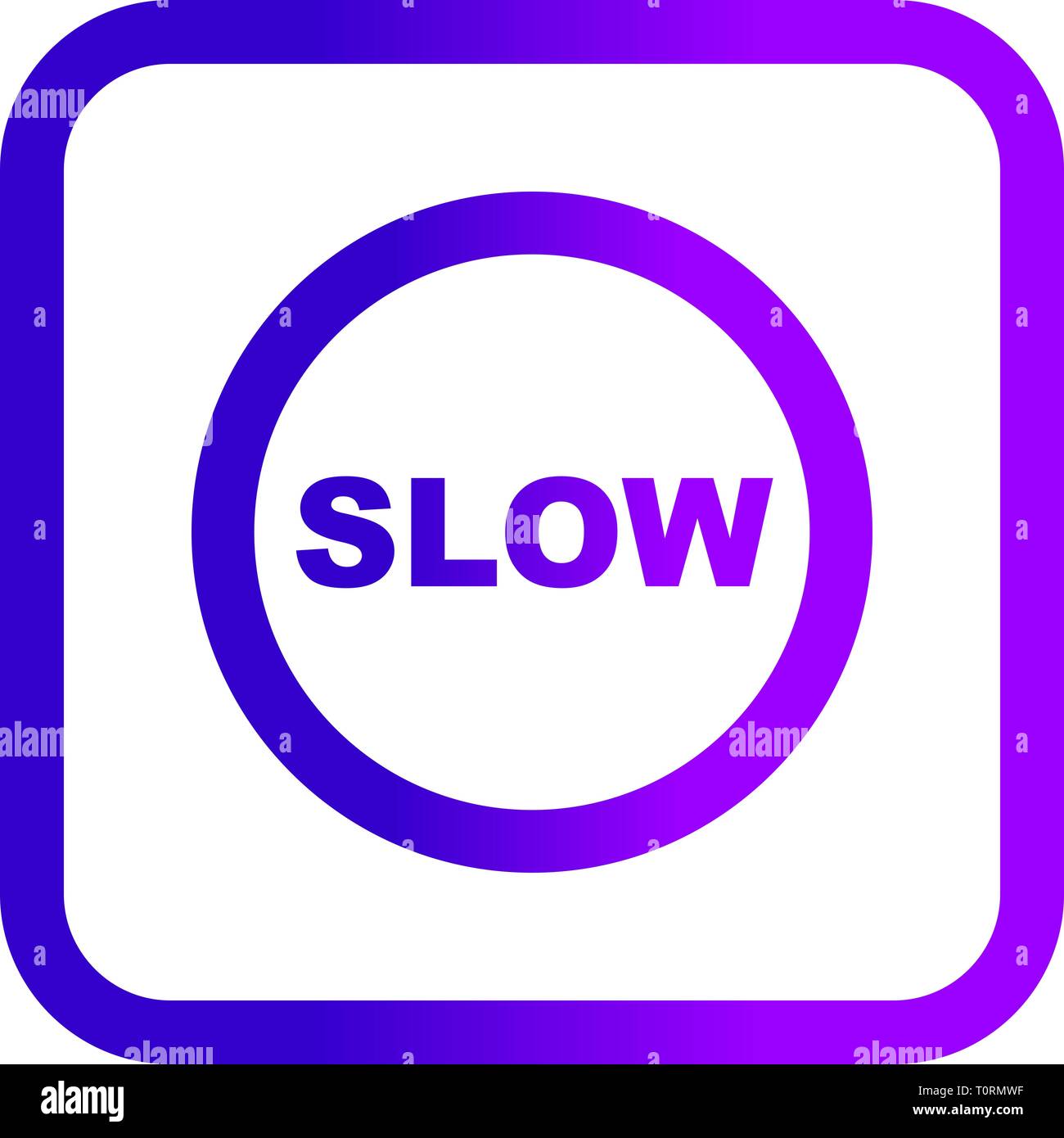 Illustration Slow Icon Stock Photo - Alamy