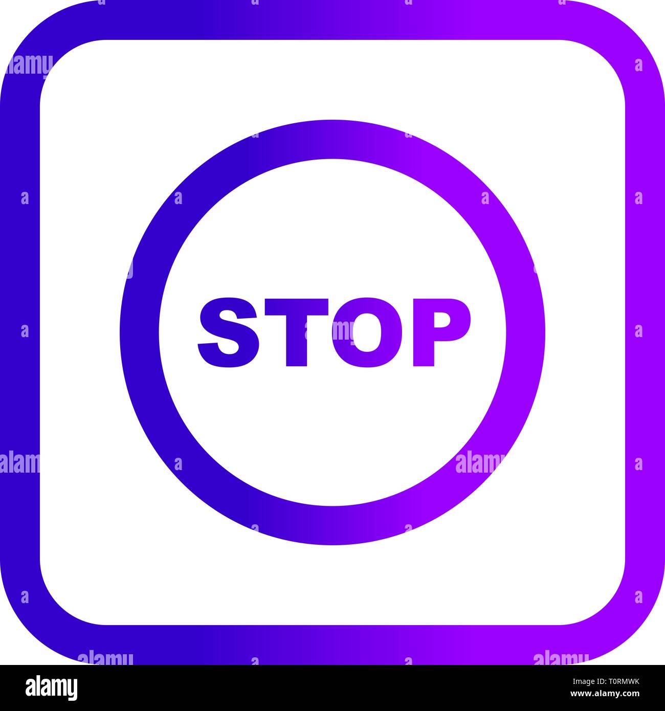 Illustration Stop Icon Stock Photo - Alamy