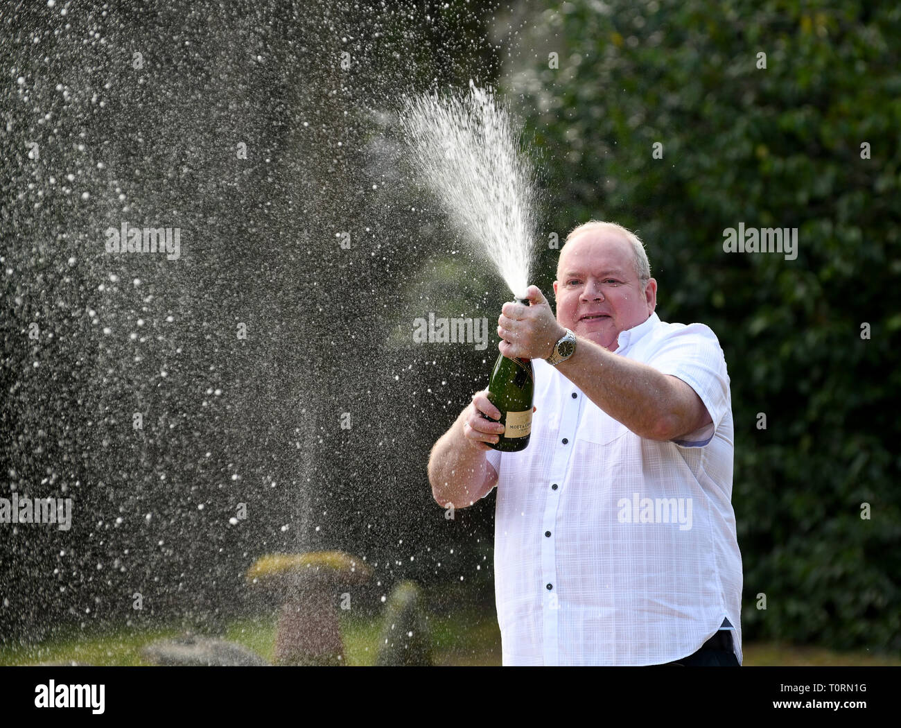 National Lottery winner Ade Goodchild of Hereford winner of the £ ...