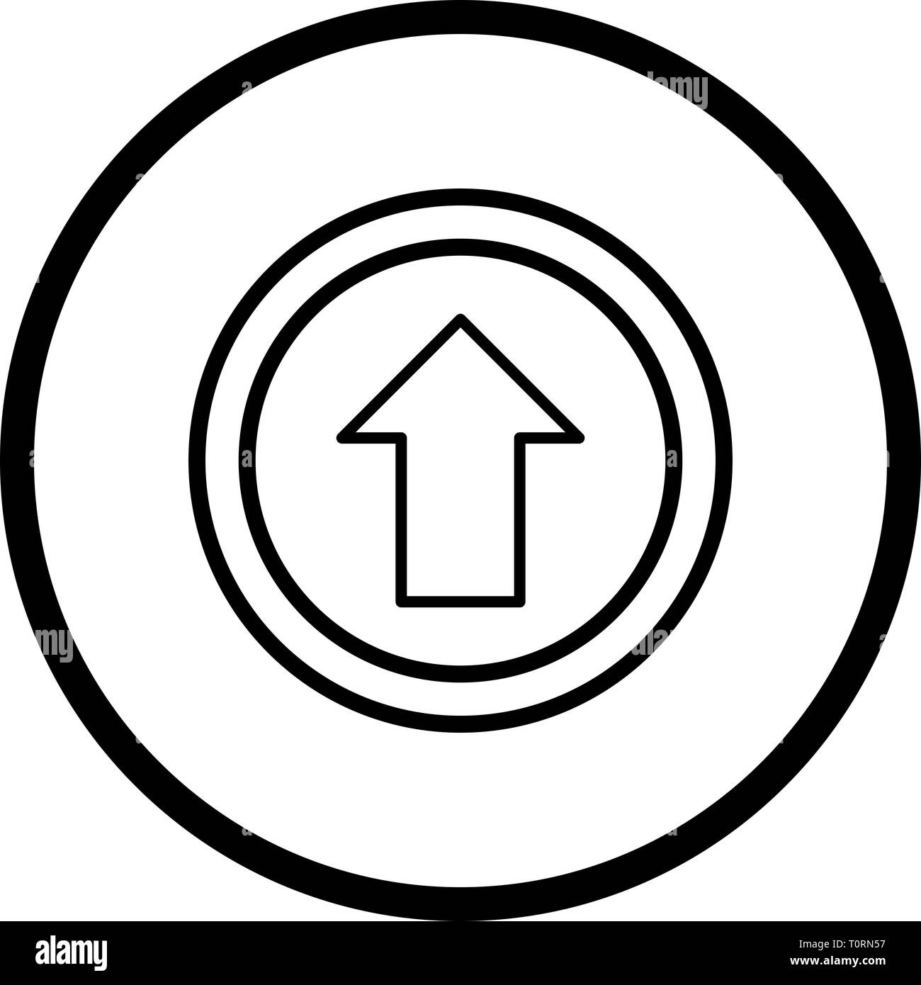 Illustration Go straight ahead Icon Stock Photo - Alamy