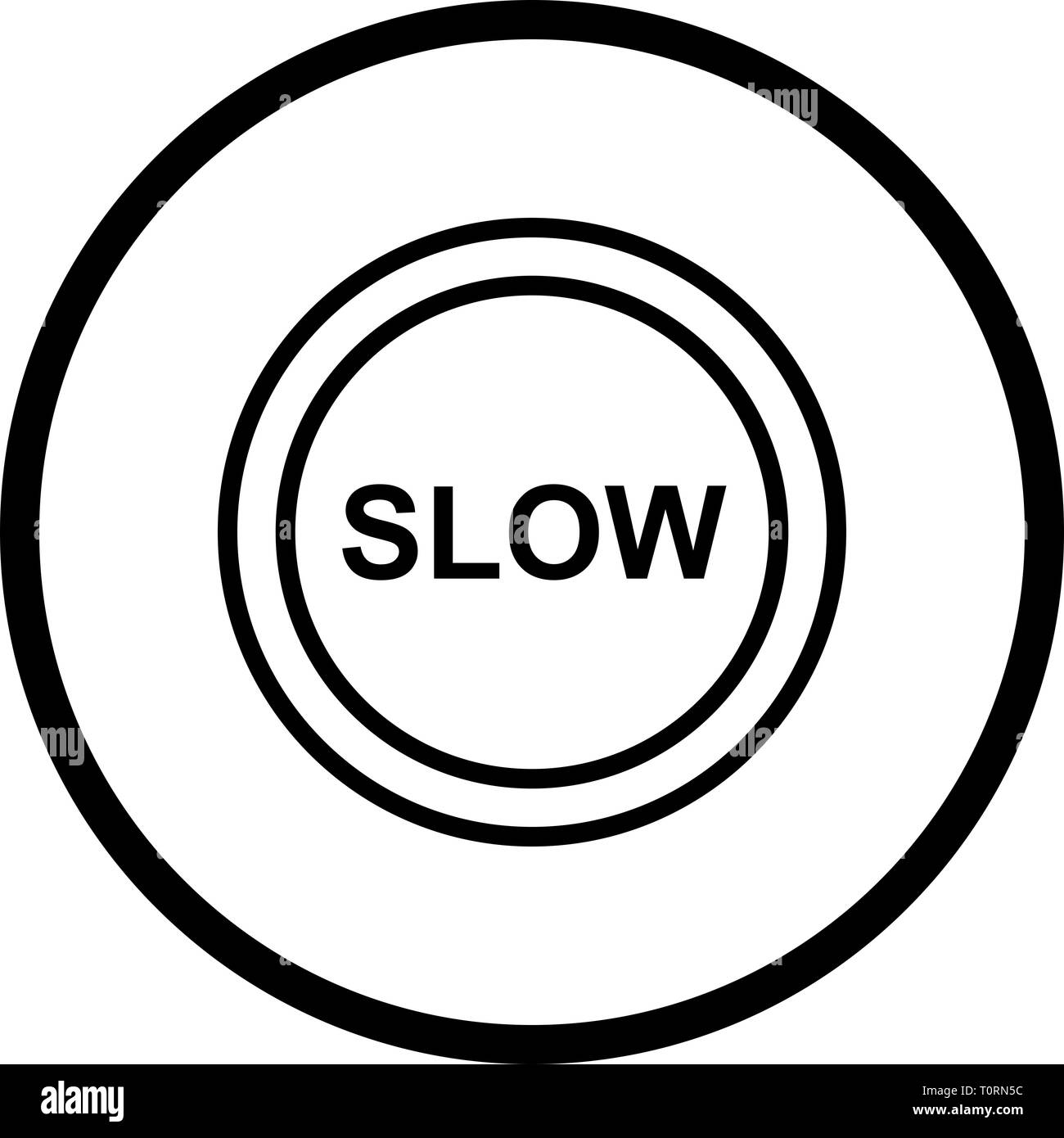 Illustration Slow Icon Stock Photo - Alamy