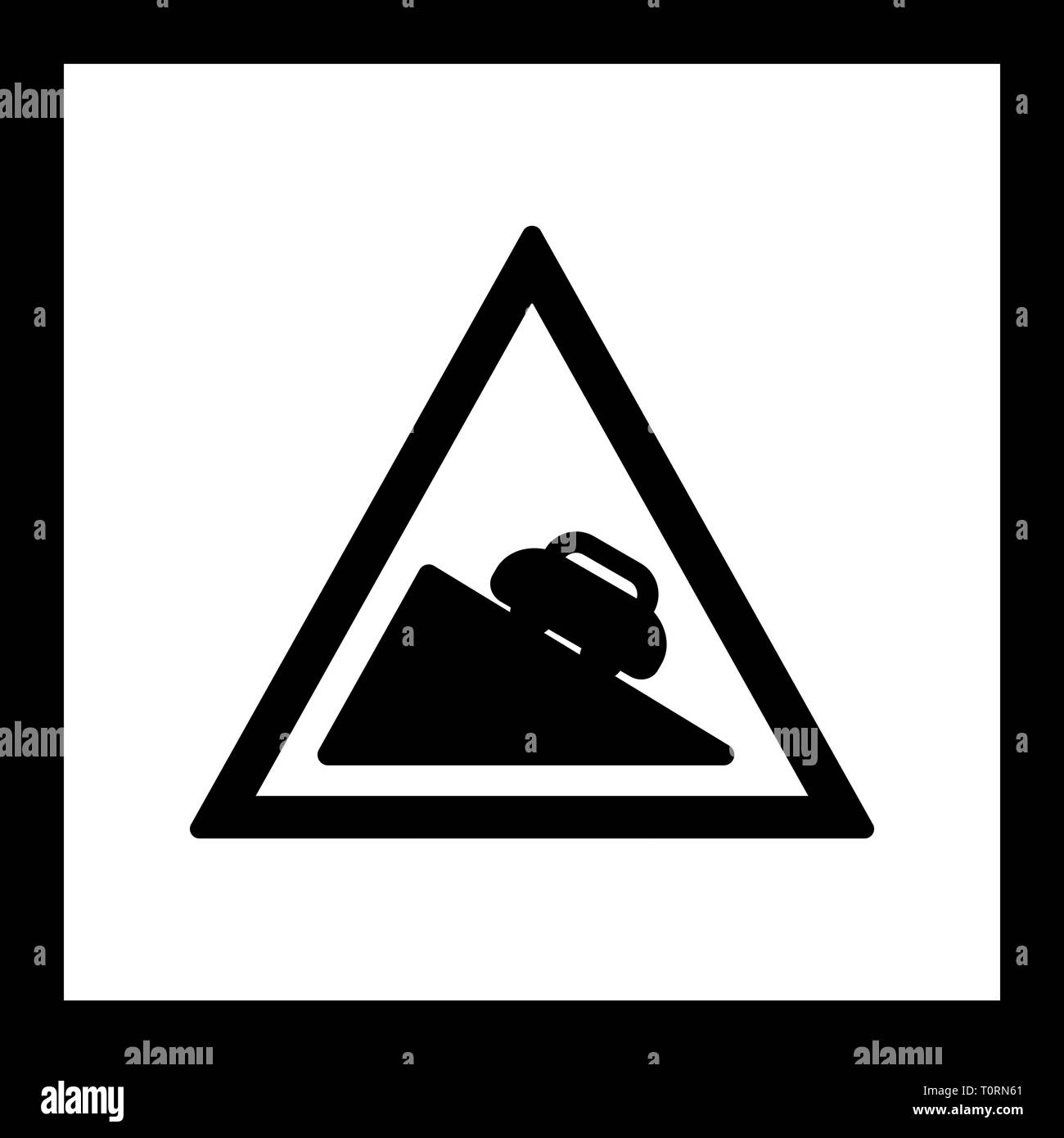 Illustration Dangerous descent Icon Stock Photo - Alamy