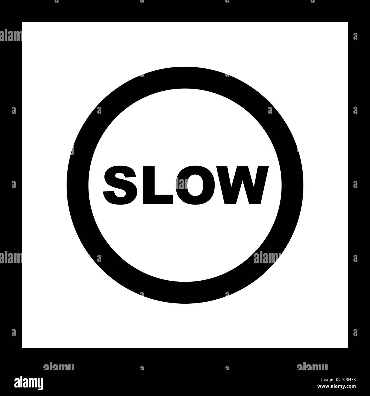 Illustration Slow Icon Stock Photo - Alamy