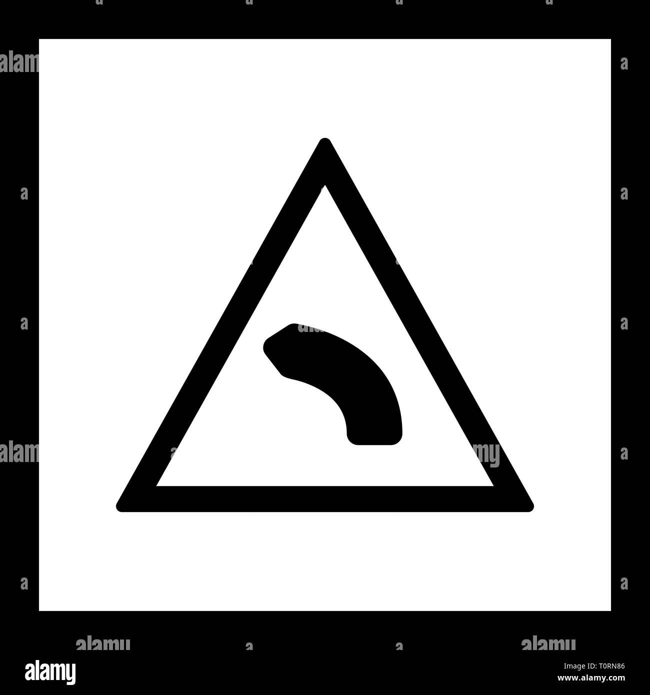 Illustration Left bend Icon Stock Photo - Alamy