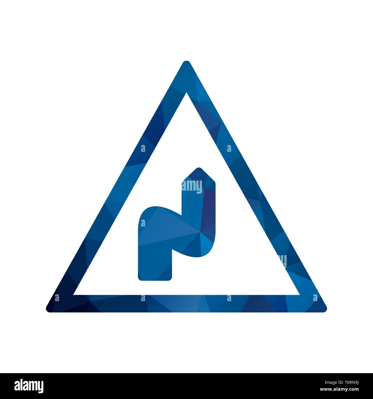 Double bend road sign Cut Out Stock Images & Pictures - Alamy