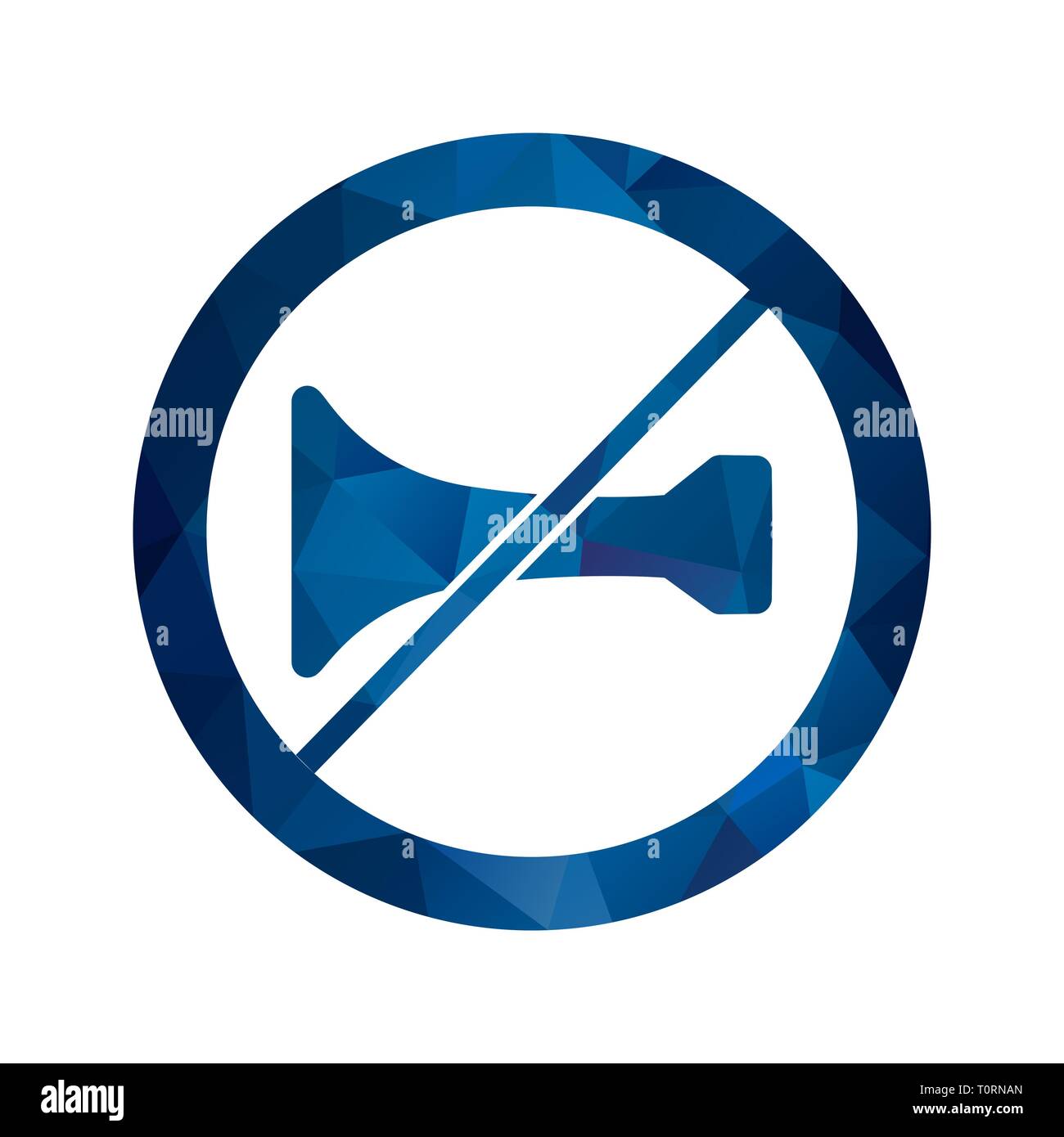 Illustration Audible warning devices prohibited Icon Stock Photo - Alamy