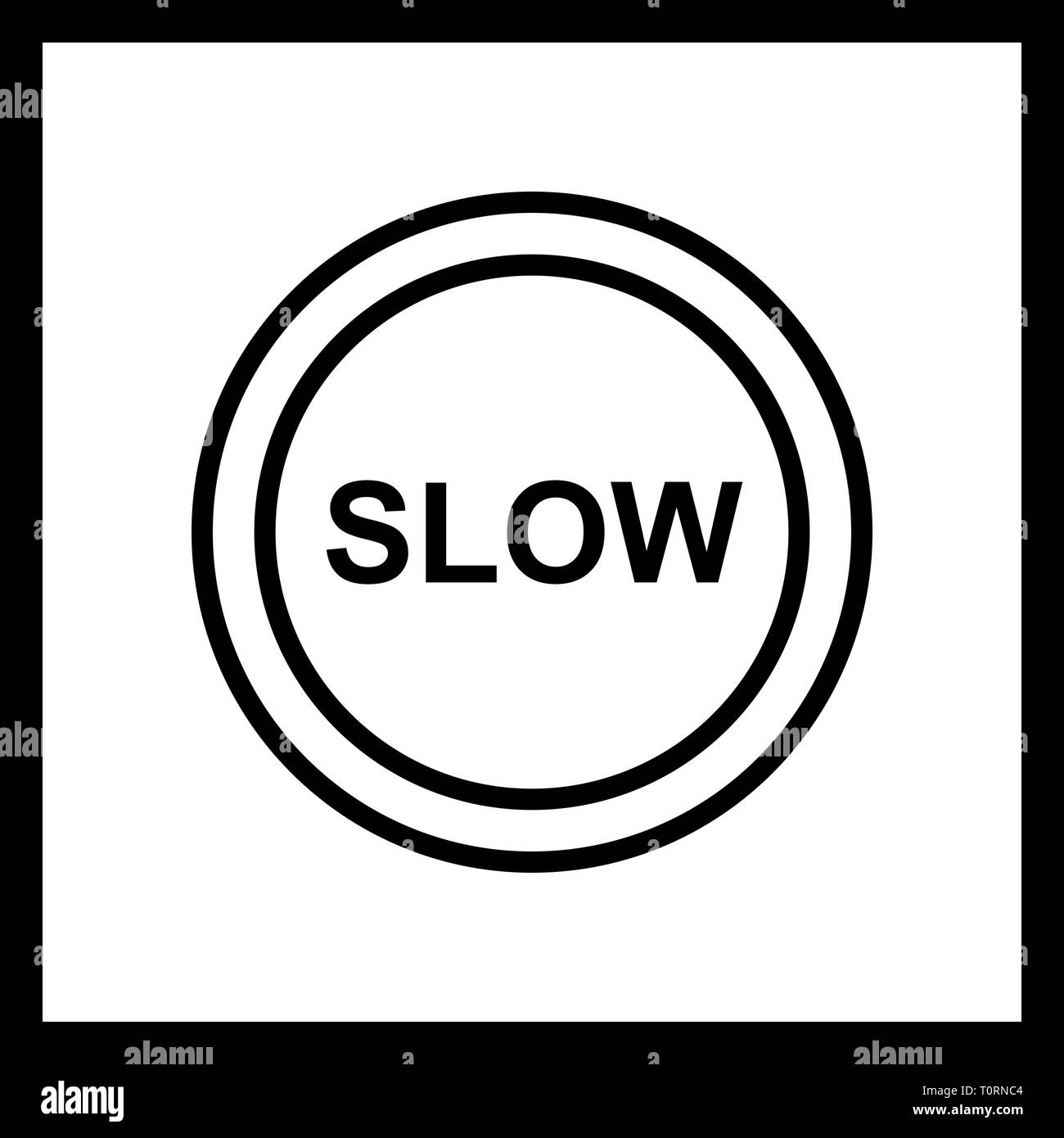 Slow signs Black and White Stock Photos & Images - Alamy