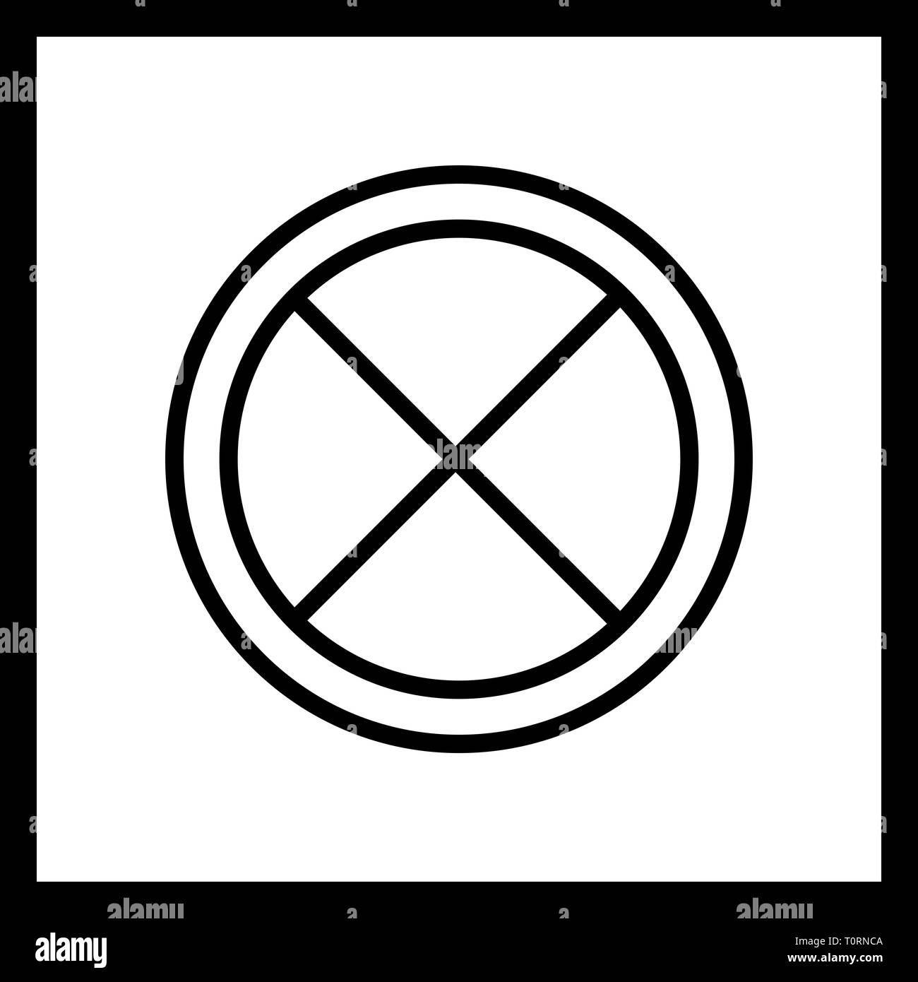 Road closed symbol Black and White Stock Photos & Images - Alamy