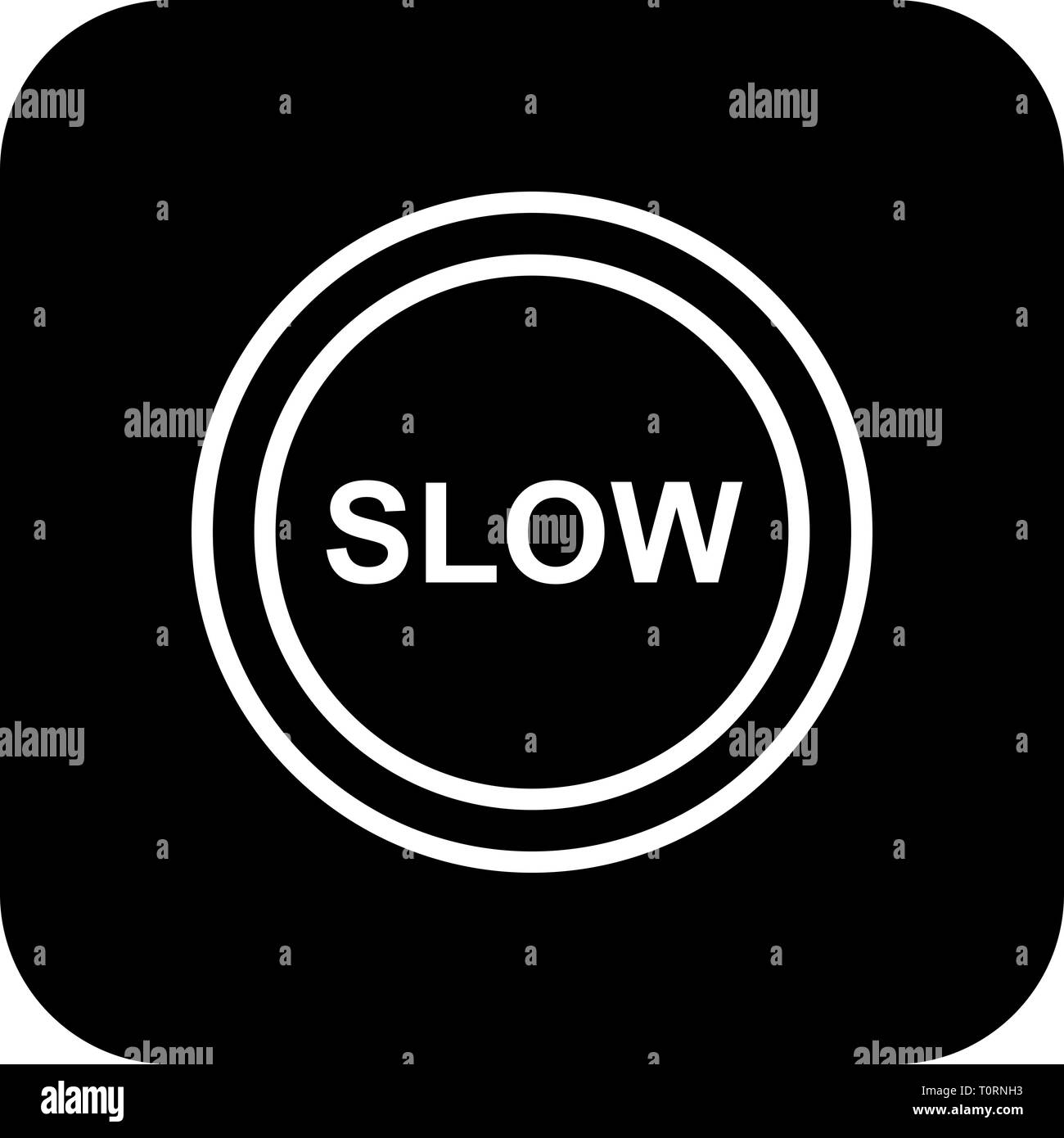 Illustration Slow Icon Stock Photo - Alamy