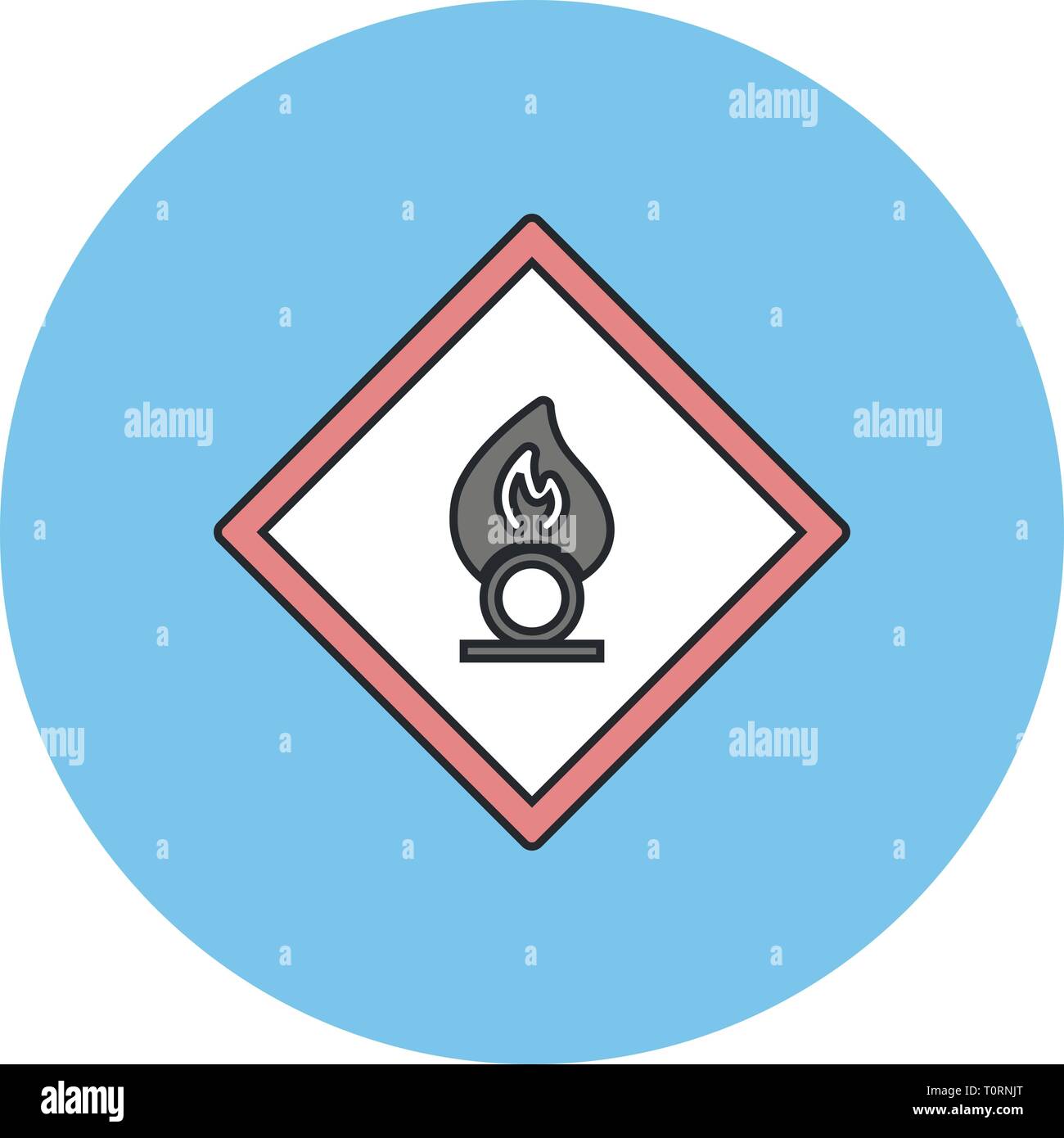 Illustration Oxidizing agent Road Sign Icon Stock Photo - Alamy